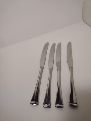 Oneida Flatware Dinner Knives Set 4 Dorchester Stainless Steel 18/10 ...