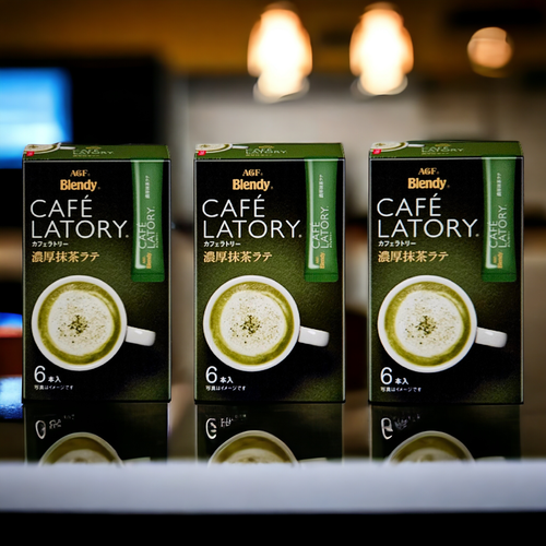 AGF Blendy Cafe Latory Rich Matcha Green Tea Latte 6 Sticks In Box - 3 ...