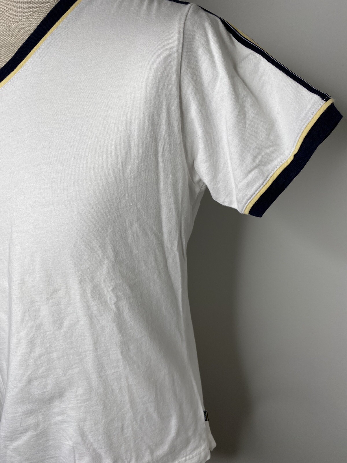 Vintage 80s Jockey White Ringer Tee Shirt Single Stit… - Gem