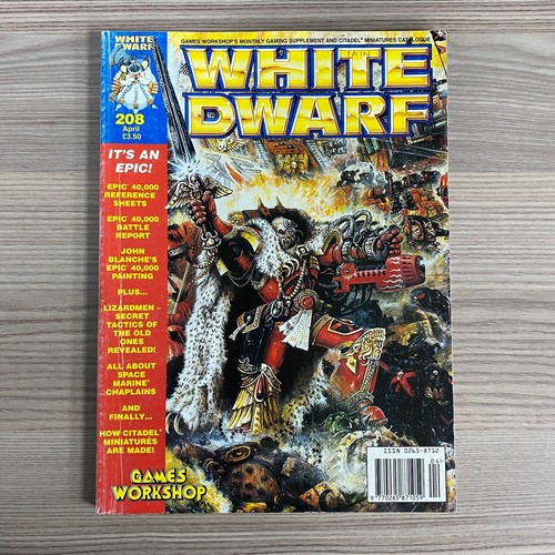 WHITE DWARF ISSUE NO 208 WARHAMMER FANTASY 40,000 40K MAGAZINE APRIL ...