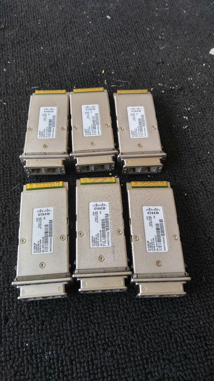 Lot of 6 CISCO X2-10GB-SR 10GBASE-SR X2 MODULE 10-2205-03/05/03 *5A | eBay