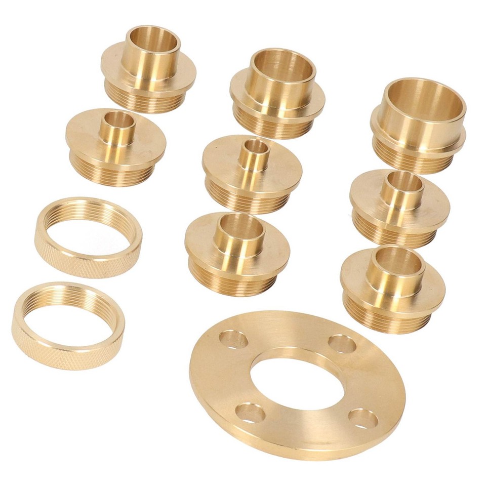 11Pcs/Set Brass Template Router Guides Kit With Lock Nut Adapter Router ...