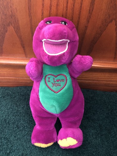 Vtg Barney Plush 10” Singing Purple Dinosaur “I Love You” Song WORKS ...