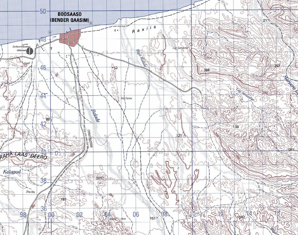 US Army Military Topographic Map - Bosaso - Boosaaso - Somalia ...