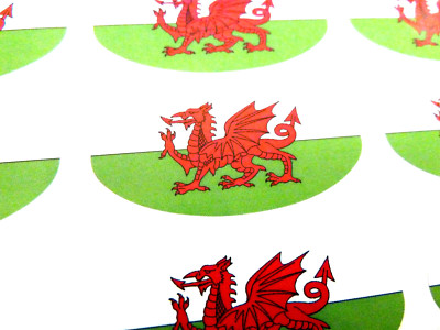 Wales Flag Oval Seal Labels, Welsh Flag Stickers for Gift Wrap ...