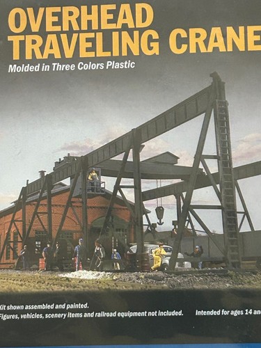 OVERHEAD TRAVELING OUTSIDE CRANE on CRANEWAY SUPPORTS HO Scale KIT 933 ...