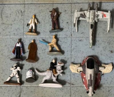 Vintage STAR WARS Micro Machines Figure Lot Of 10 Luke Han Chewie R2D2 ...