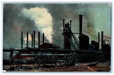 1912 Steel Works Factory Buildings Pueblo Colorado CO Vintage Antique ...