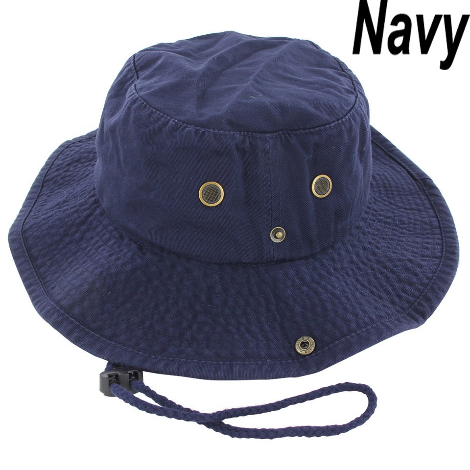 Boonie Bucket Hat Cap 100% Cotton Fishing Hunting Safari Summer ...