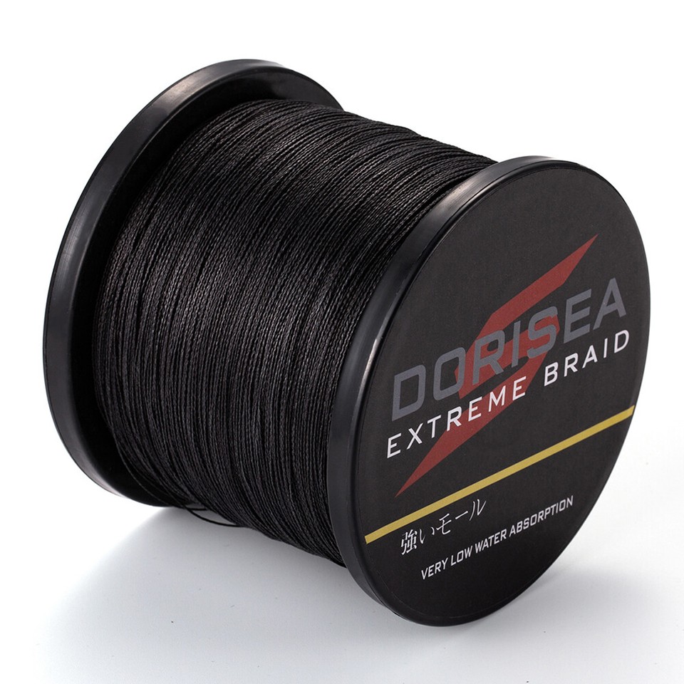 Dorisea Black Braided Fishing Line Power PE 100m 300m 500m 1000m 2000m ...