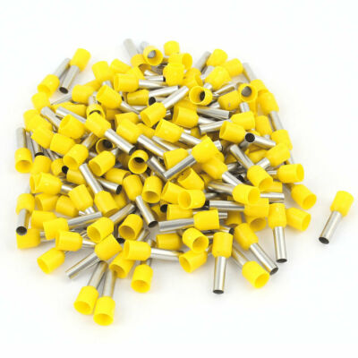 160pcs E6012 AWG10 Yellow Sleeve Insulated Pin Terminal Connectors | eBay