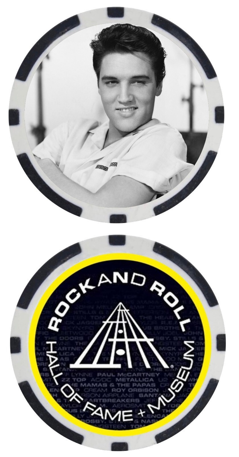 ELVIS PRESLEY - ROCK AND ROLL HALL OF FAMER - COLLECTIBLE POKER CHIP | eBay