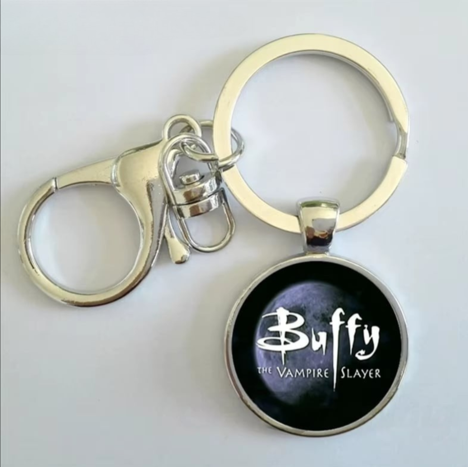 BUFFY the VAMPIRE SLAYER Vintage Keychain ♡ Glass Dome Bag Charm ...