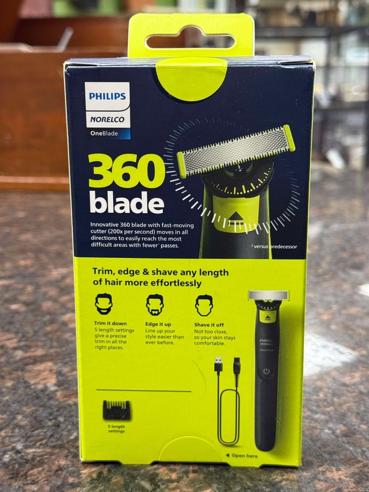 PHILIPS NORELCO ONEBLADE 360 FACE TRIM, EDGE & SHAVE (QP2724/70) -NEW ...