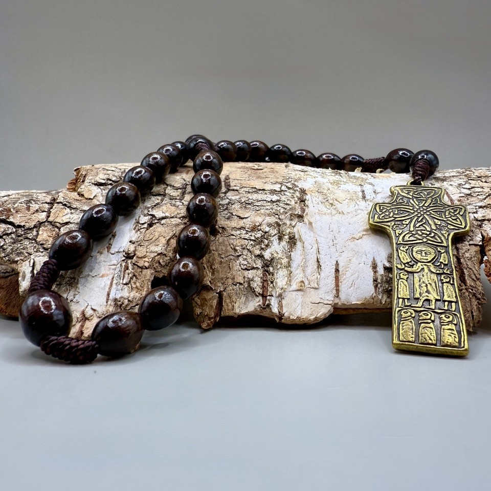Anglican Rosary Beads –Handmade in Scotland, Maple Brass Celtic ...