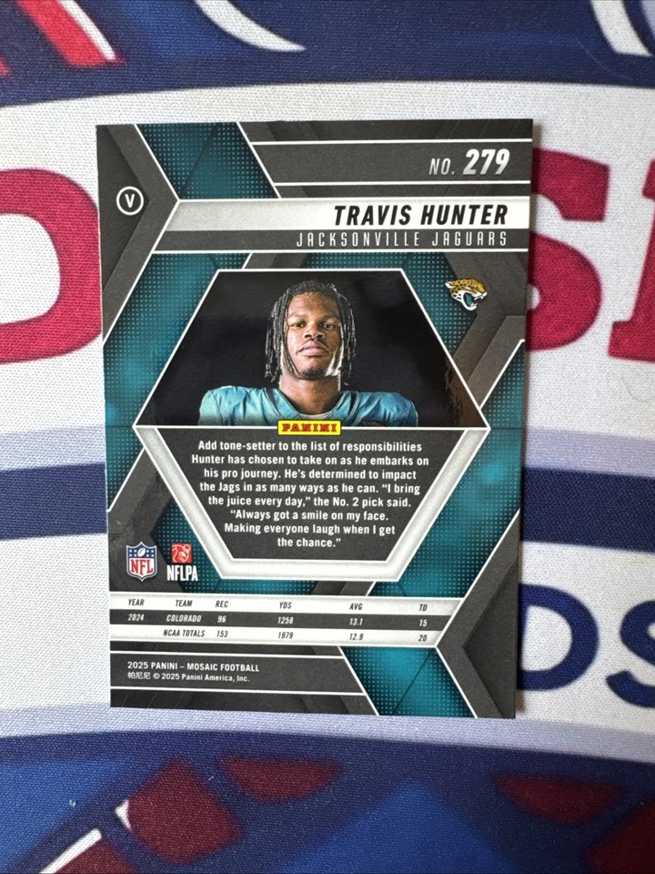 2025 Panini Mosaic TRAVIS HUNTER ROOKIE Variation Jaguars #279 | eBay