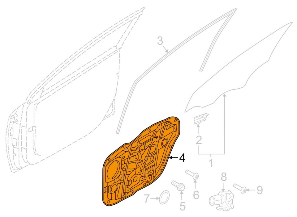OEM 82471-D9010 Power Window Regulator FR/Left Door for Kia Sportage ...