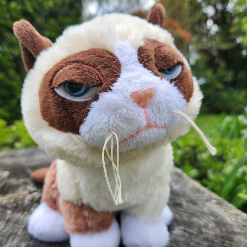PLUSH TOY GANZ The Grumpy Siamese Cat 2-Toned Colour Stuffed Animal ...