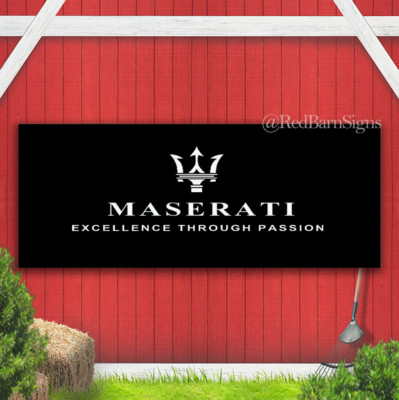 Maserati Racing Banner Sign Car Racing Show Garage Wall Workshop | eBay