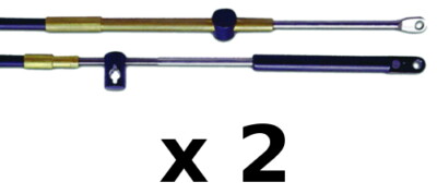 2 Pack 16 Ft Standard Control Cables Fits Mercury, Mariner, Mercruiser ...