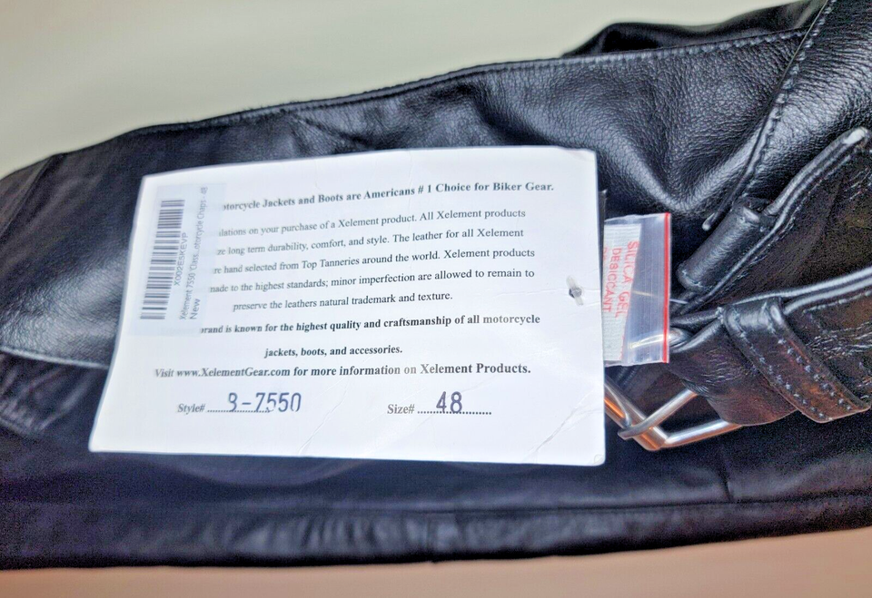 Xelement Motorcycle Chaps Mens Size 48 Black Leather Riding Gear | eBay