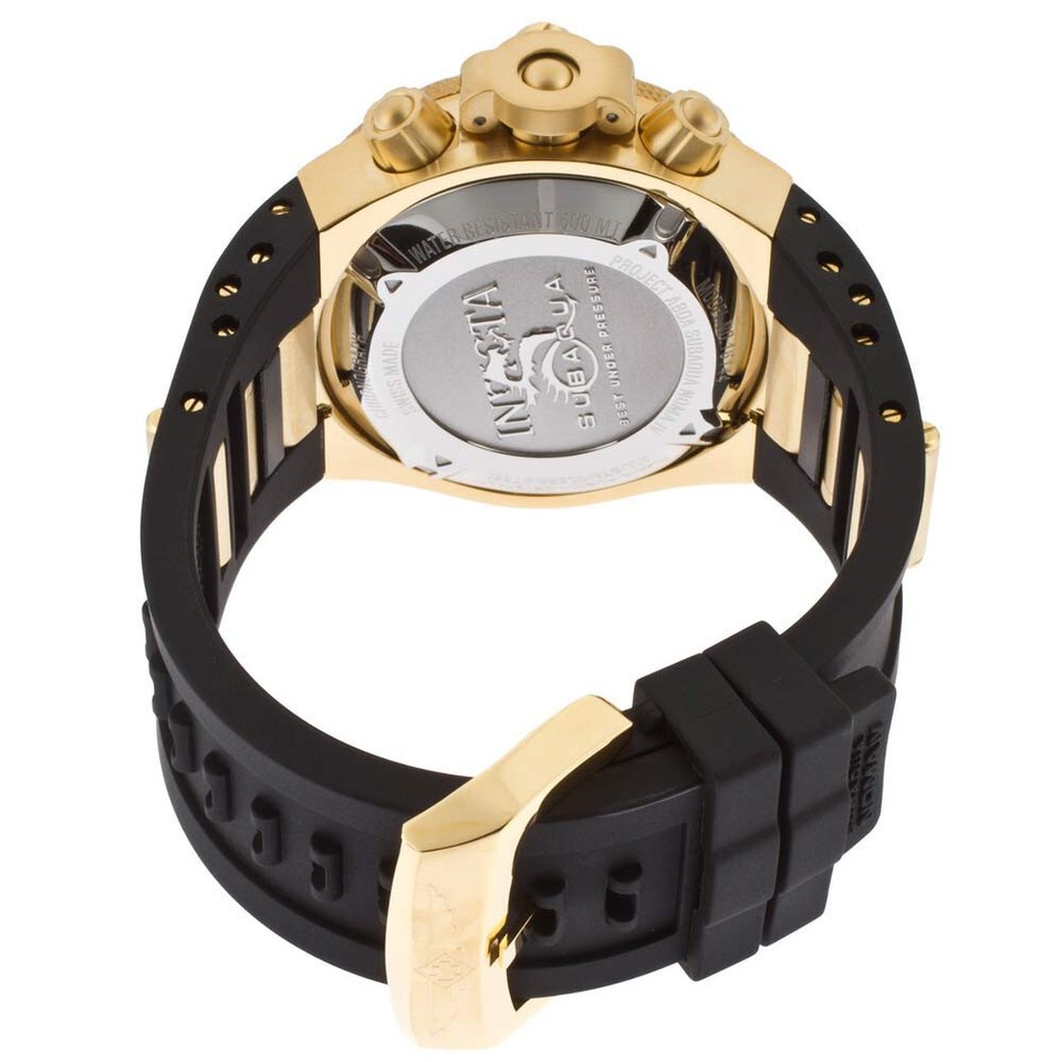 Invicta 16144 Subaqua Noma IV Chronograph Gold Dial Steel ...