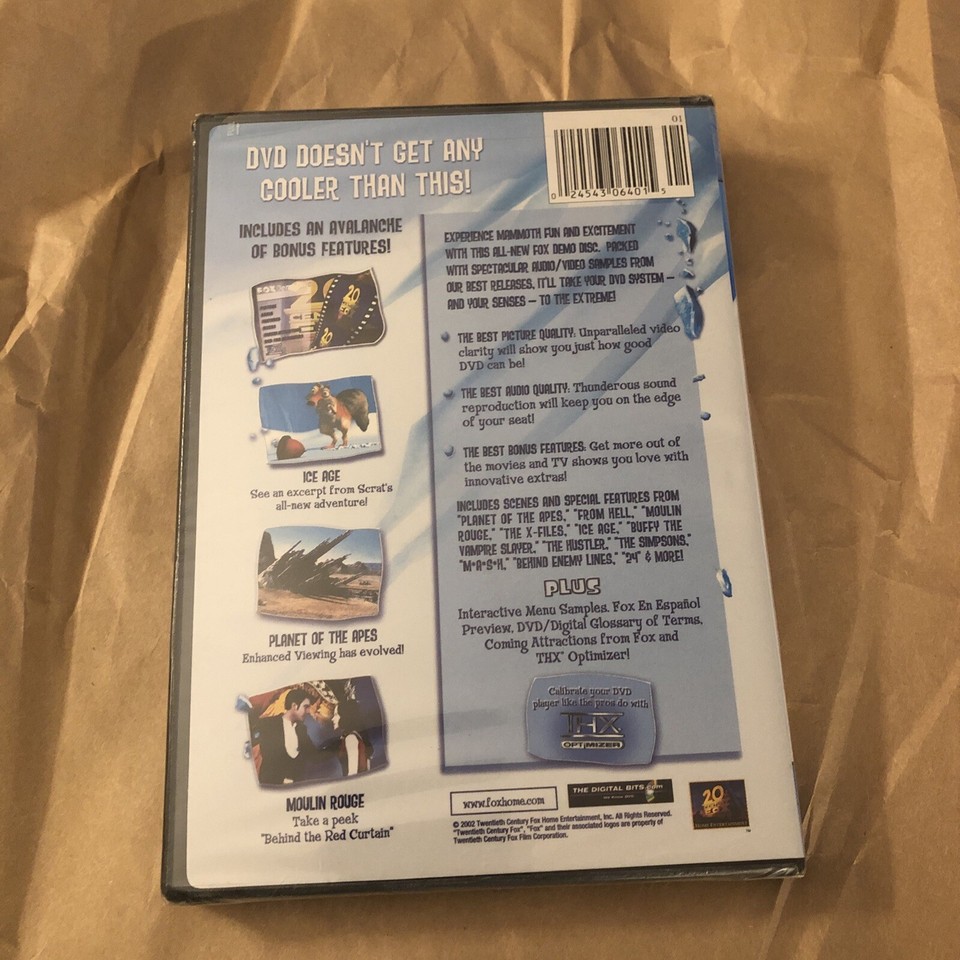 Fox Demo Disc Dvd. Planet Of The Apes/Moulin Rouge/Ice Age | eBay
