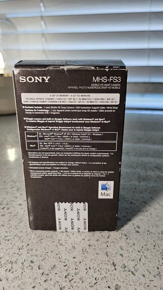 SONY Mobile HD Snap Camera Bloggie 3D MHS-FS3 | eBay