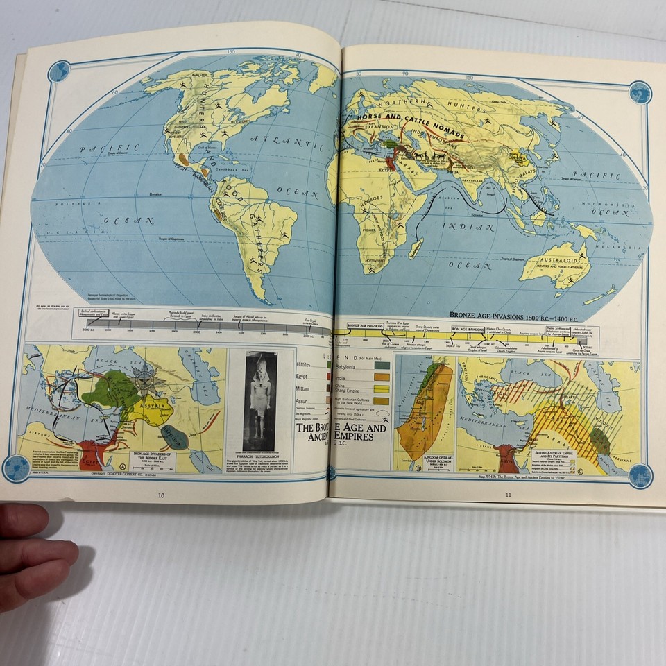 World History Map Collection Atlas 1980 William McNeill Denoyer-Geppert ...