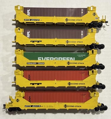 HO Scale A-Line? TTX Santa Fe ATSF Twin Stack Intermodal Container Well ...