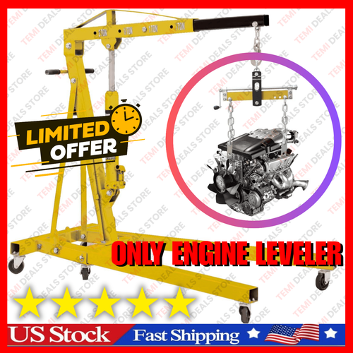 Heavy Duty Engine Hoist Leveler Cherry Picker Shop Crane Load Lift Tool ...
