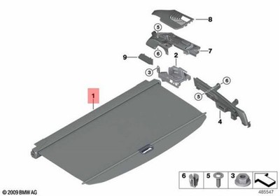 2018 - 2020 BMW X3 CARGO COVER SUN SHADE 51477471986 OEM New | eBay