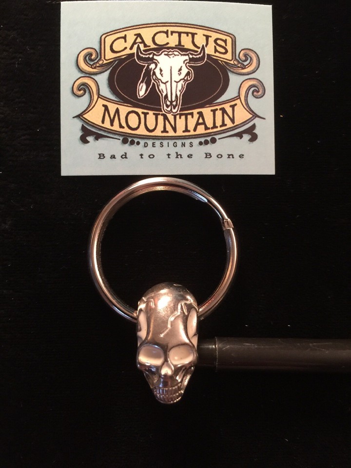 Handmade Heavy Duty Silver Tone Skull Key Chain Key Ring | eBay