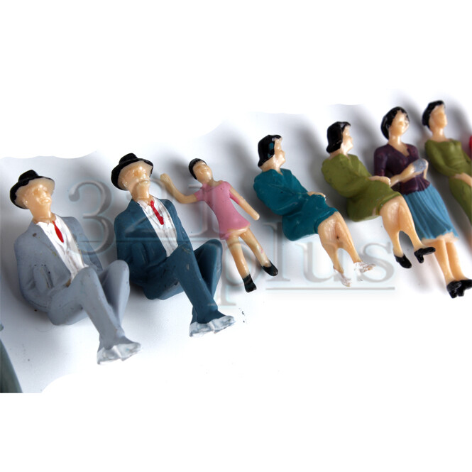 50 pcs Scale Plastic Models 1:32 People Sitting Standing Figures ...