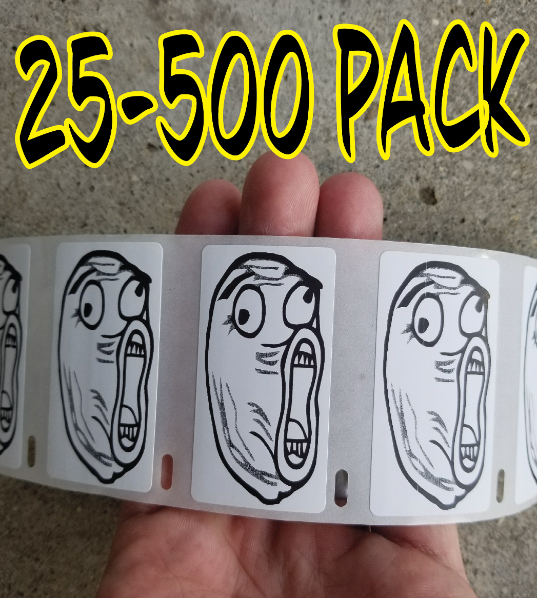 lololol GUY MEME 25-1000 Pack Stickers Gag prank sticker decal meme lo ...