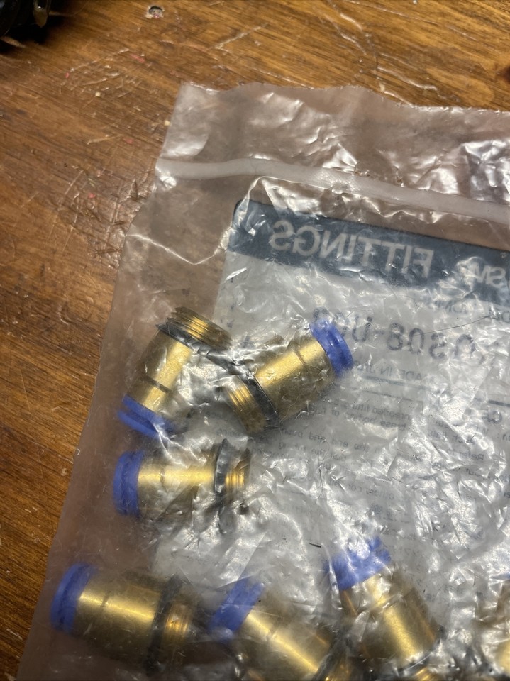 Bag of (10) KQS08-U03 SMC Pneumatics One Touch Fittings Unifit | eBay