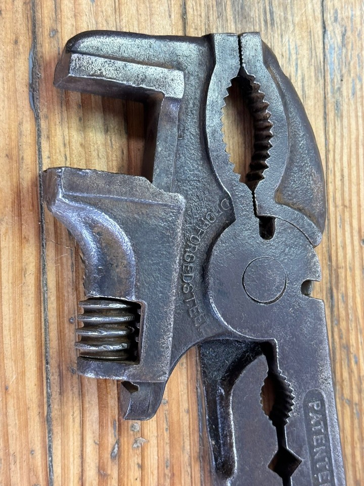 VINTAGE ANTIQUE MATHEWS DAYTON O. "NEVER-STALL" MULTI TOOL MONKEY ...