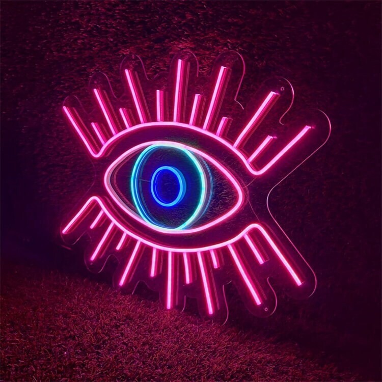 Evil Eye Neon Sign Wall Art Decor | Anime Neon Sign | LED Neon Sign ...