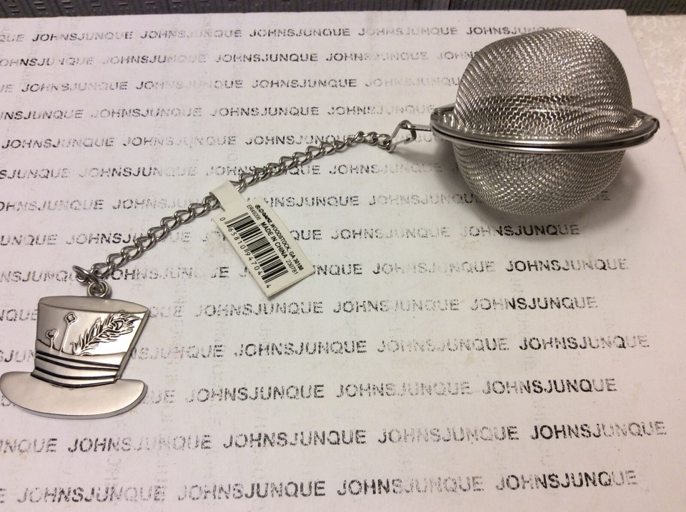 GANZ TEA INFUSER TEA POT New with tag Silver "WE'RE ALL MAD HERE ...