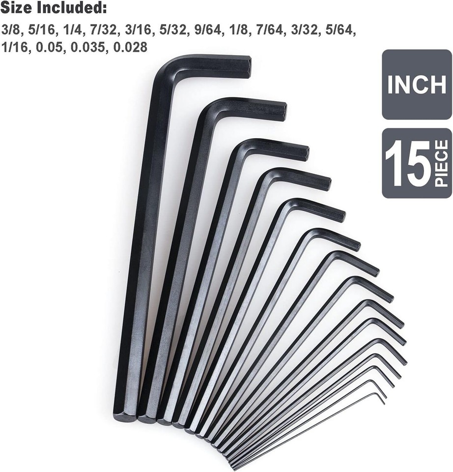 30-Piece L-Shape Allen Wrench Set - Precision Chamfered Tips Included ...