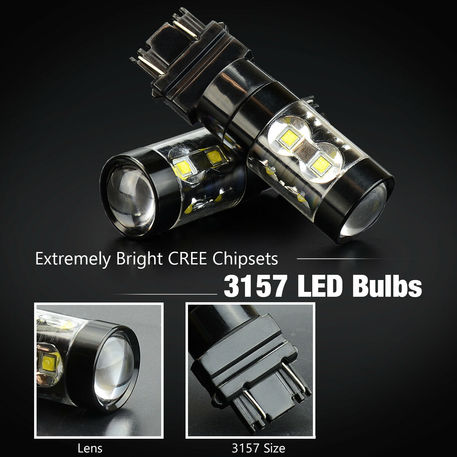 3157 3156 LED Backup Tail Reverse Light Bulb White For Ford F-150 2018 ...