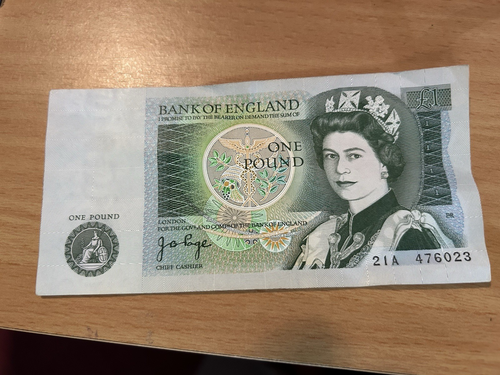 One Pound Bank of England Note Queen Elizabeth/ Sir Isaac Newton | eBay