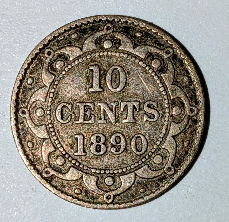 Newfoundland 1890 10 Cents. Canada, Queen Victoria, Low mintage coin | eBay