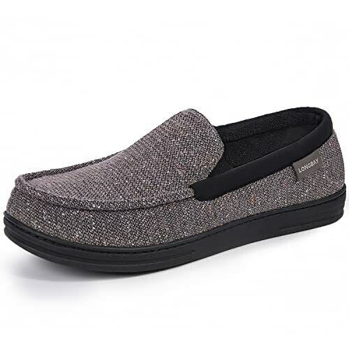 Long Bay Men's Loafer Slippers, Gray, 11 | eBay