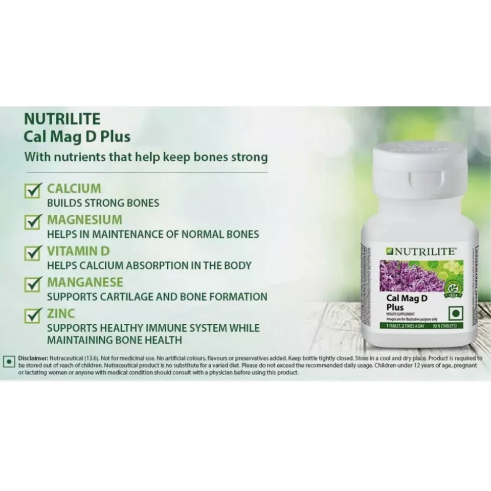 NUTRILITE Calcium Magnesium Vitamin D Plus Build Strong Bones 180 Tab ...
