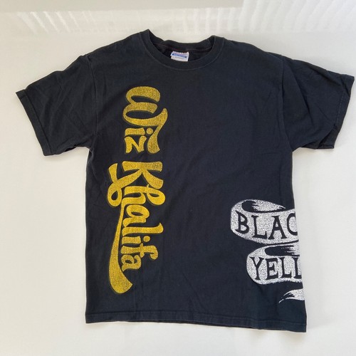 Vintage Wiz Khalifa Black And Yellow Music Band Logo Tour Rap Shirt ...