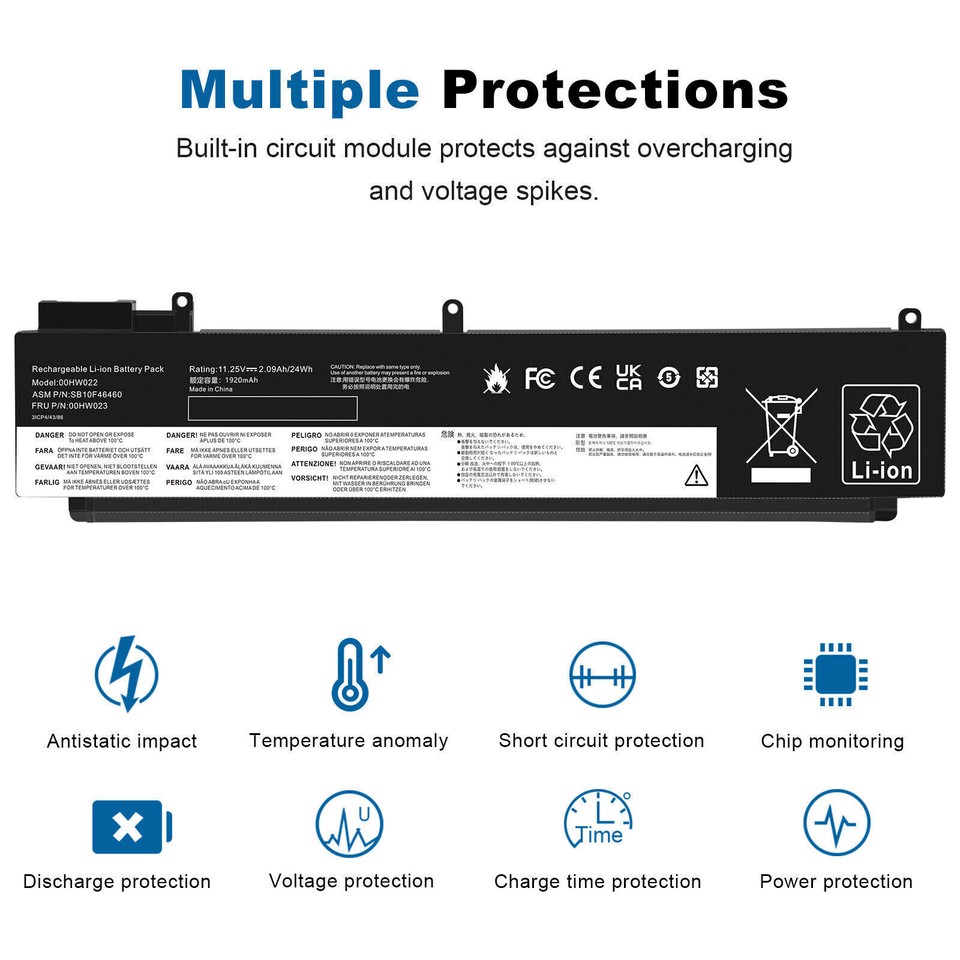 01AV406 00HW022 Battery For Lenovo Thinkpad T460s T470s Series 00HW023 ...