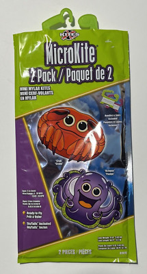 MICROKITE 2 Pack Mini Mylar Kites Crab & Octopus w/ Handles & Lines | eBay