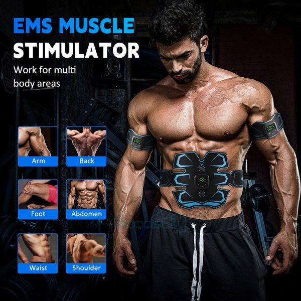 Electric Muscle Toner Machine ABS Toning Belt Simulation Fat Burner ...