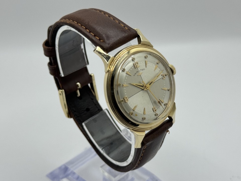 Vintage 1953 Hamilton 14K Gold 735 Movement Case 33.5mm Manual Wind ...